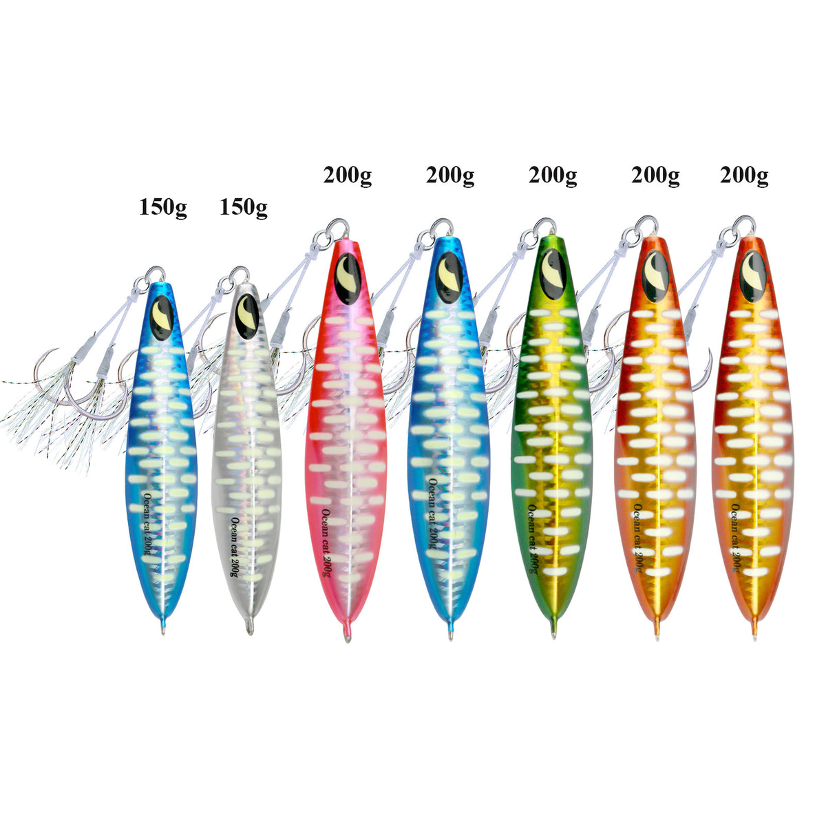 Slow Pitch Jigging Combo - 7 Pcs — OCEAN CAT Fishing Tackle