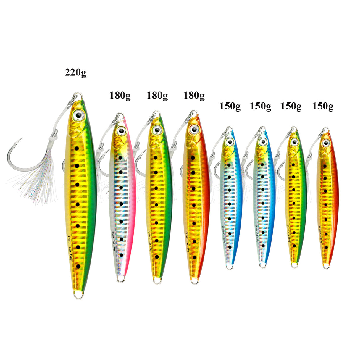 Slow Pitch Jigging Combo - 8 Pcs — OCEAN CAT Fishing Tackle