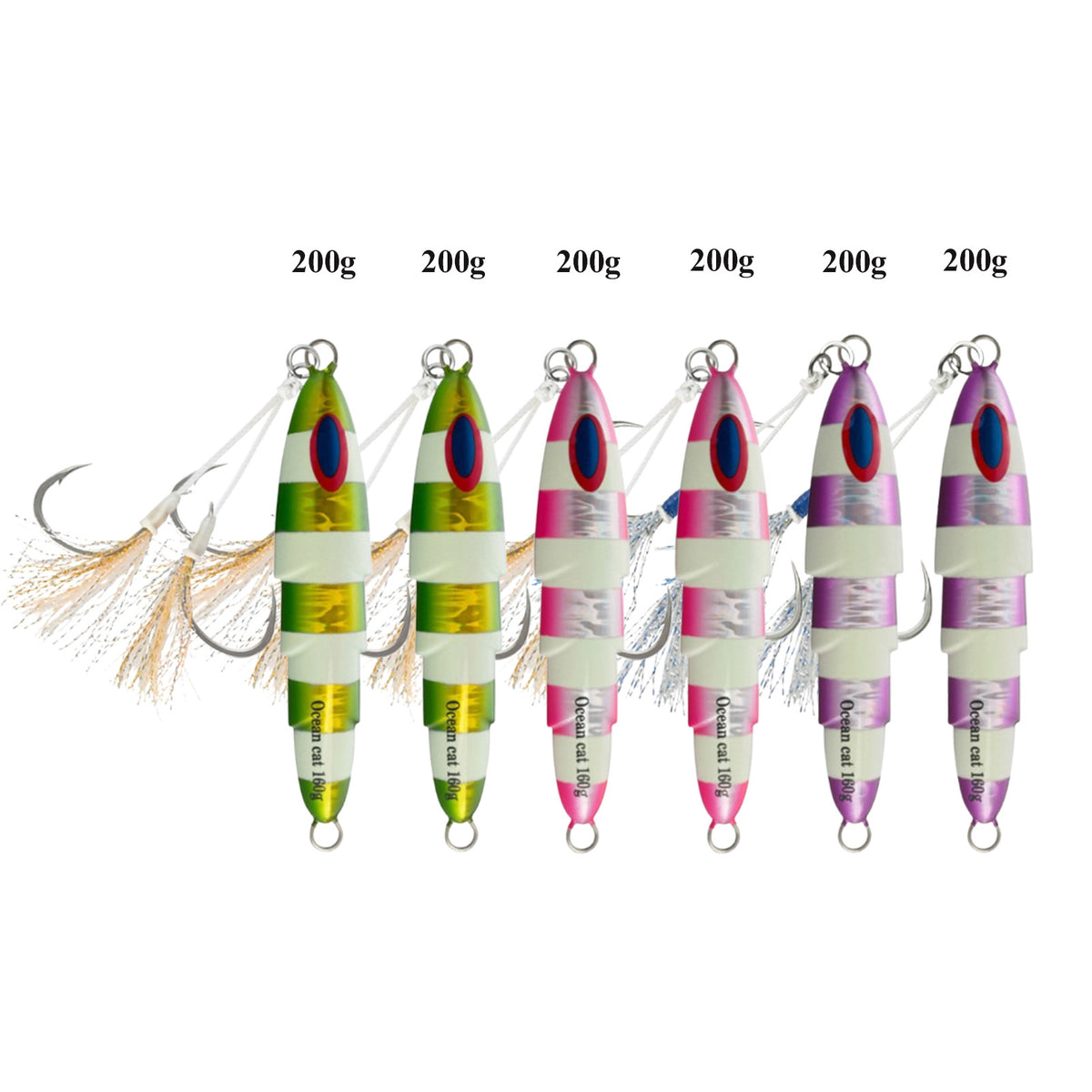 Slow Pitch Jigging Combo - 6 Pcs — OCEAN CAT Fishing Tackle
