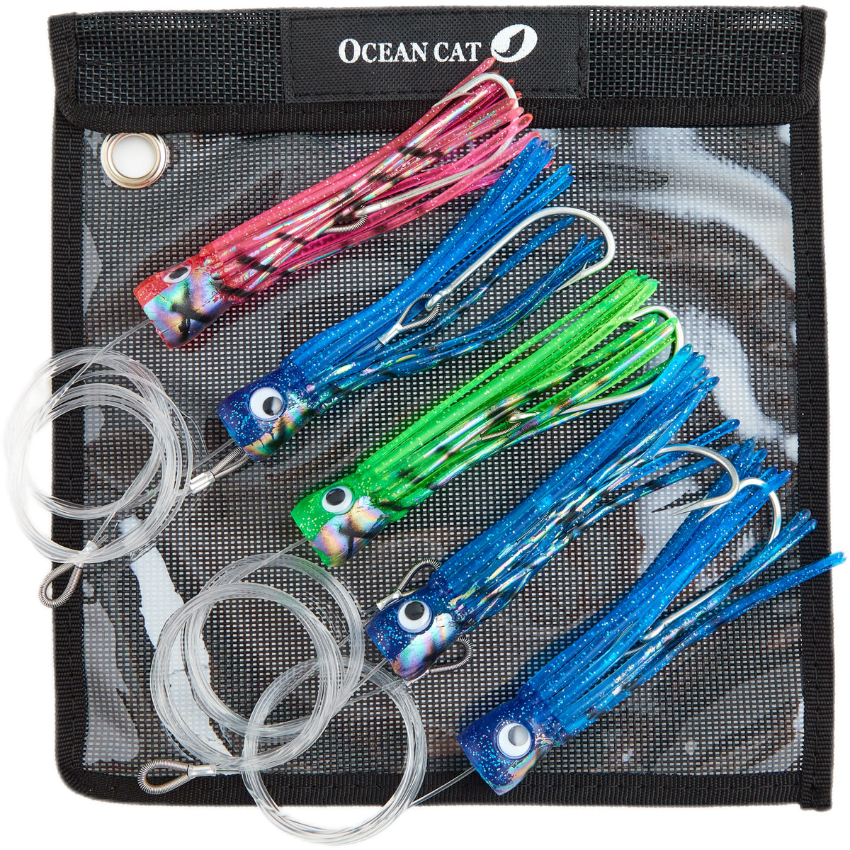 6 Inch Fully Rigged Big Game Lure Bag — OCEAN CAT Fishing Tackle