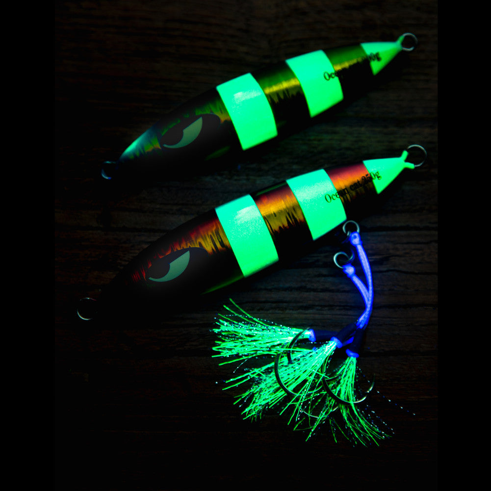 OCEAN CAT Slow Pitch Jigging Lead Metal Flat Fishing Jigs Lures Sinking ...